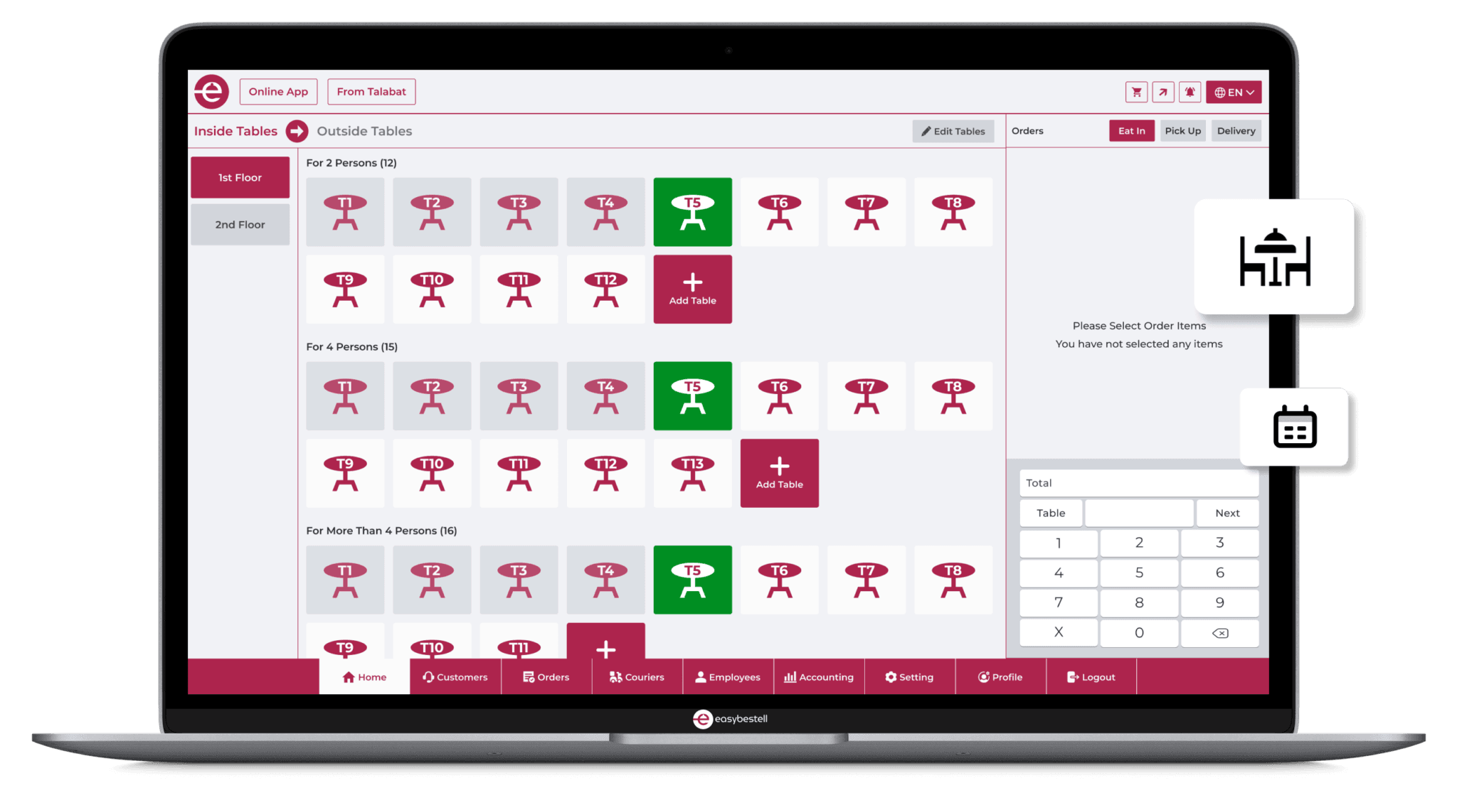 Table Reservation System - Easybestell